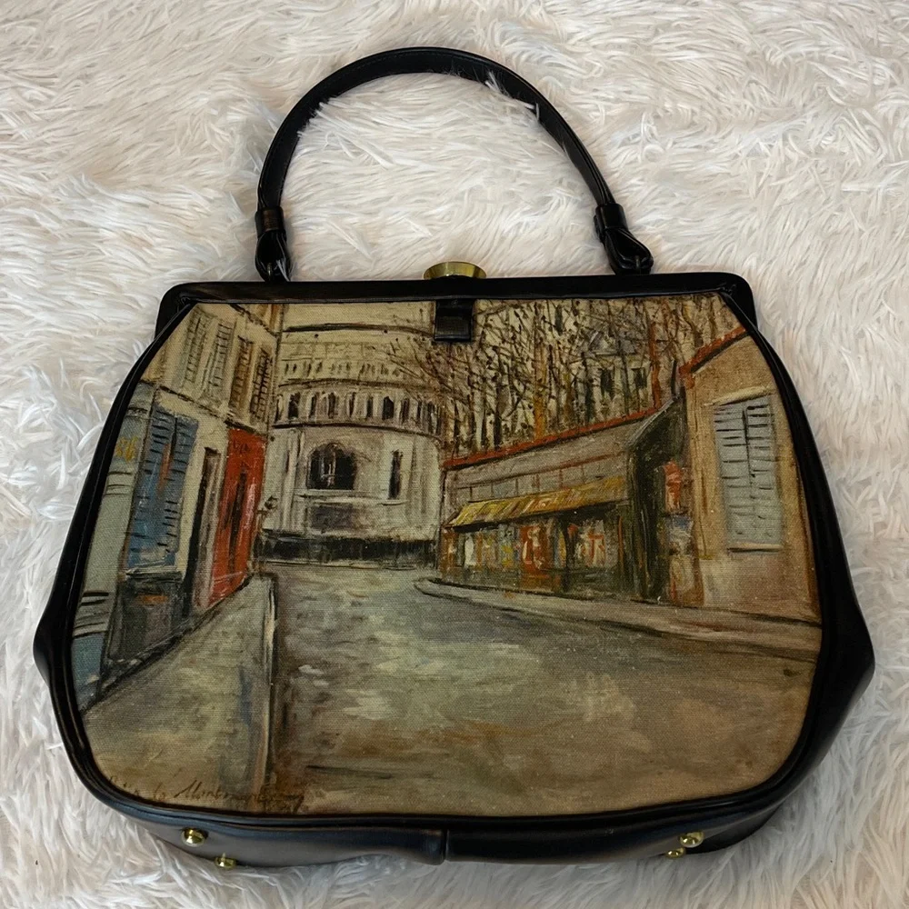 Soure | Bags | Soure Bag New York Vintage Elegant Black And Beige Dome ...